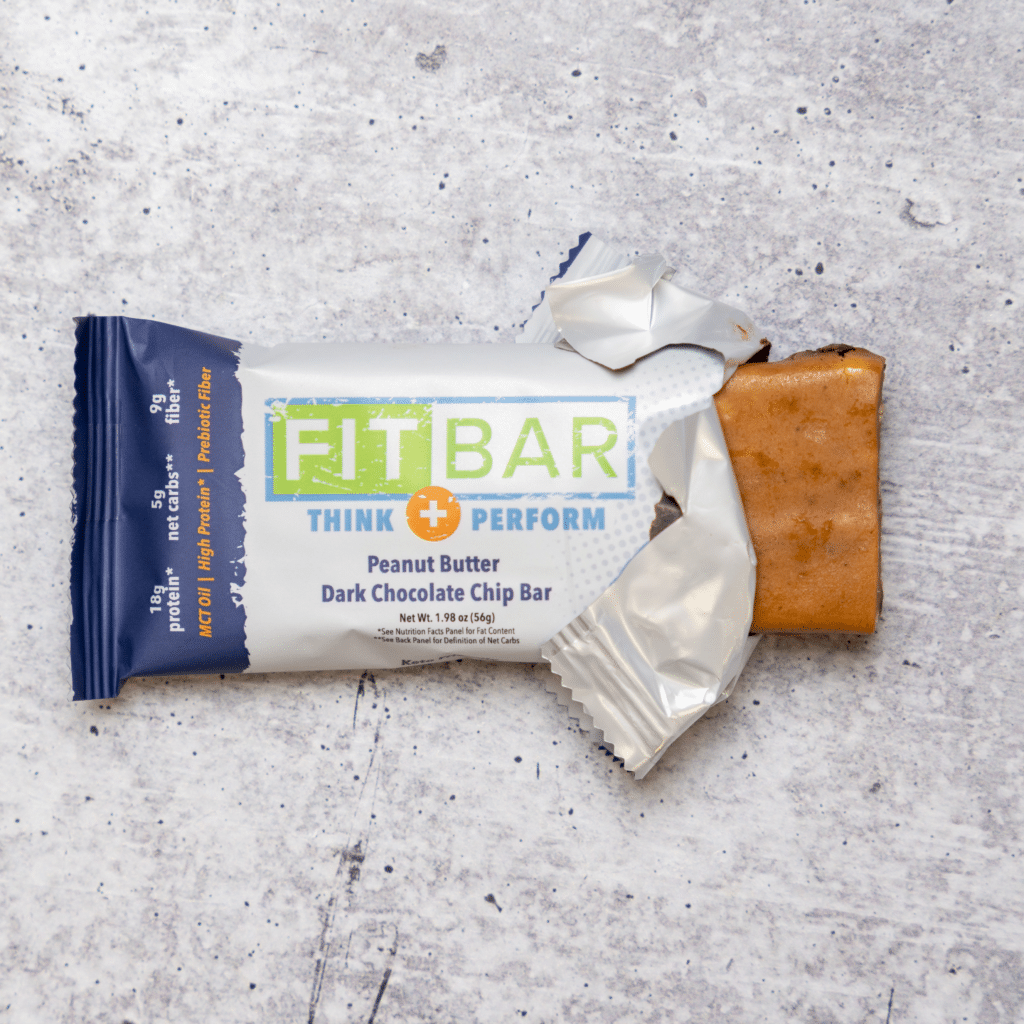 Fit Bar: Think & Perform Peanut Butter Dark Chocolate Chip - Fit AF ...