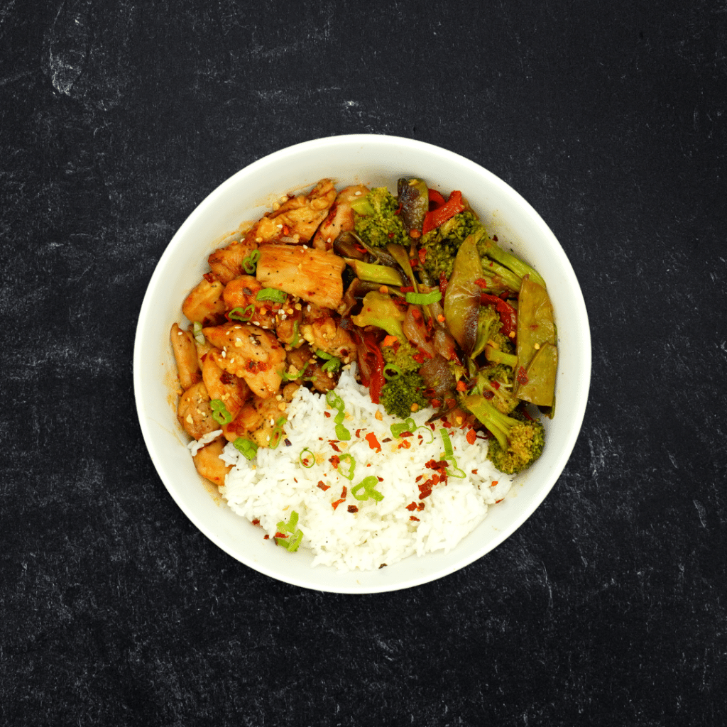 Free-Range Red Dragon Chicken Over Jasmine Rice - Fit AF Nutrition