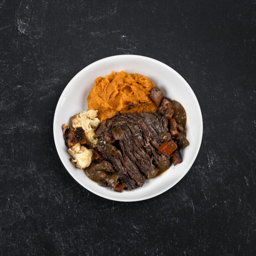 Red Wine & Bone Broth Braised Grass-fed Steak Bowl – Fit AF Nutrition